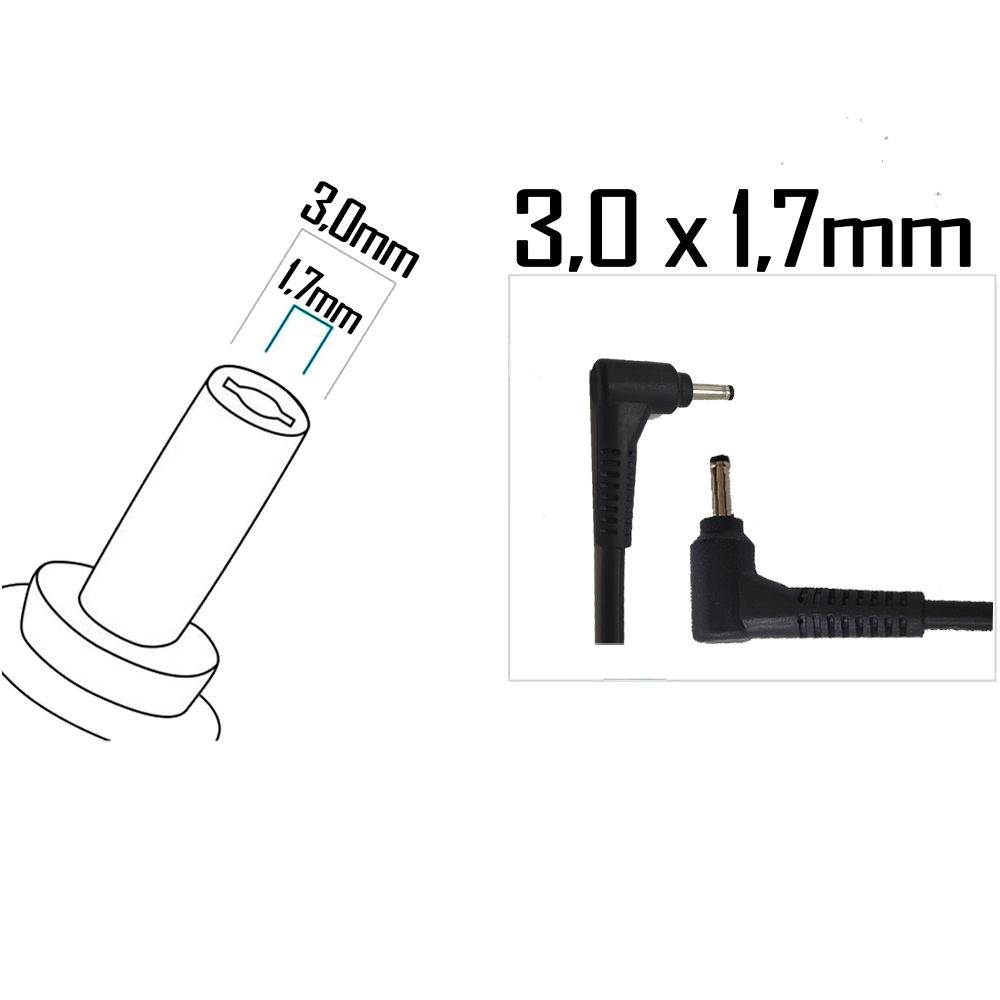 Fonte Notebook Acer 19v 3.4a Pa-1900-04 Plug Pino Fino (3,0 x 1,7mm) - SobralTech