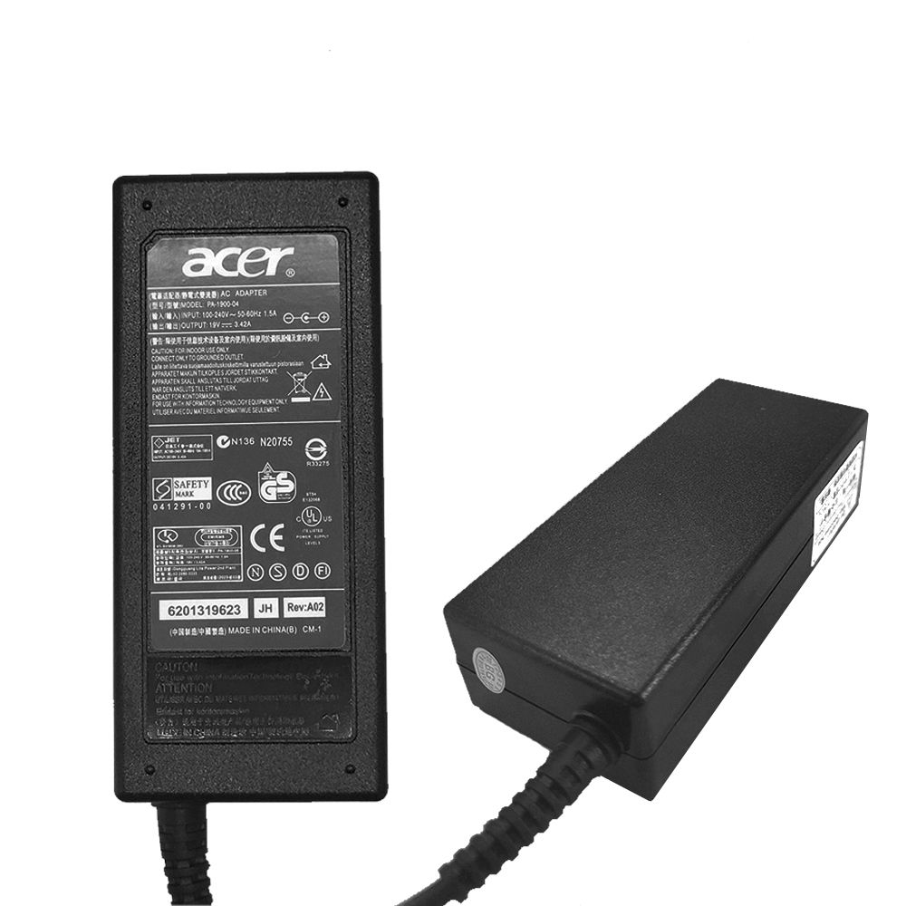 Fonte Notebook Acer 19v 3.4a Pa-1900-04 Plug Pino Fino (3,0 x 1,7mm ...