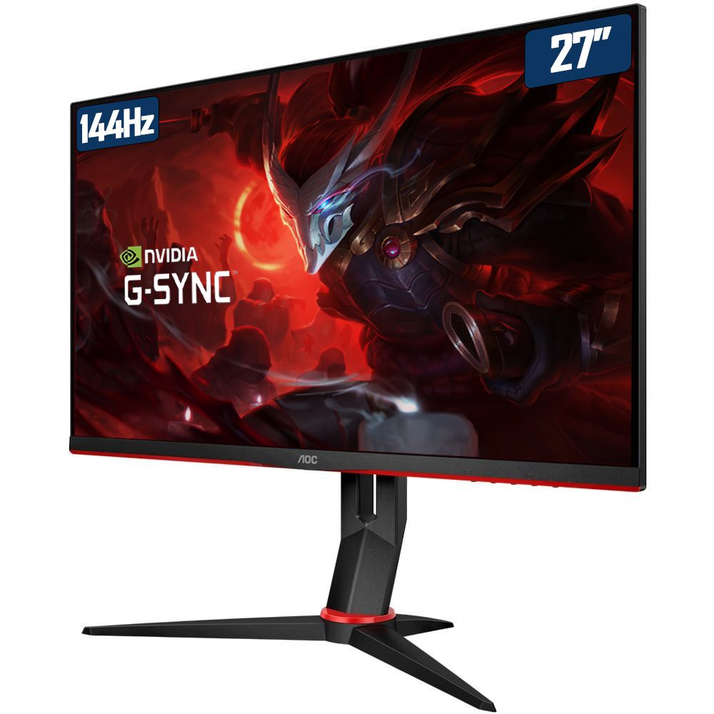 Monitor Gamer AOC Hero 27 Full HD, Wide, 144 Hz, 1ms, IPS, HDMI e VGA ...