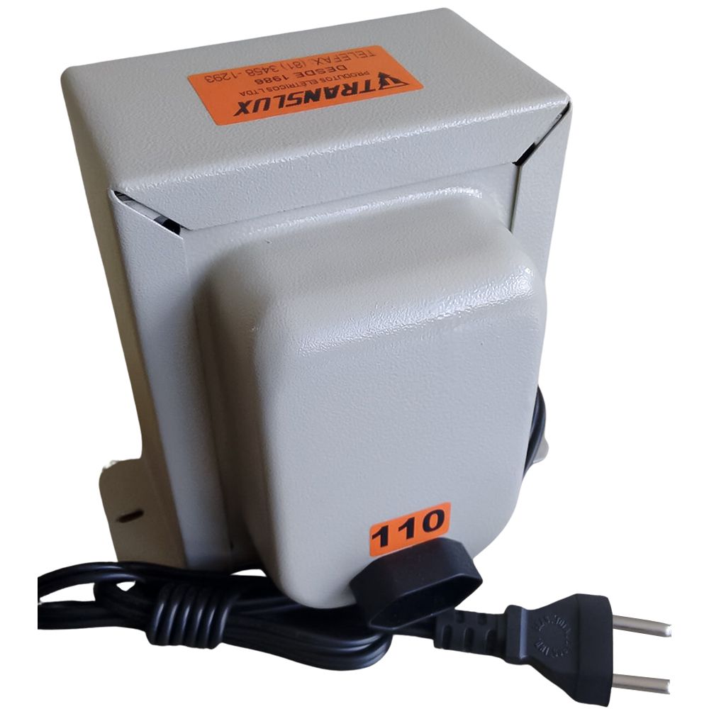 Auto Transformador Entrada 220V Saída 110V 2000W Tripolar Translux Branco - AT08 - SobralTech