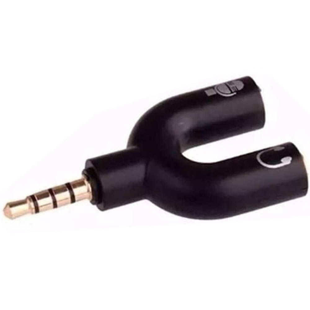 Adaptador de Audio Splitter P3 Headset Fone Microfone P2 Para P3 Audio ...