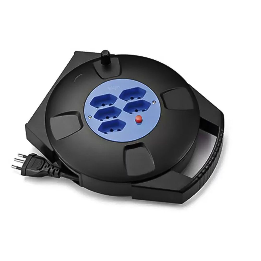 Extensão Elétrica 10 Metros Carretel 2 Pinos+Terra 10A 5 Entrada ELGIN 46REX305C10M - SobralTech