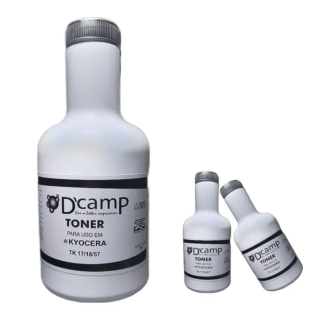 Refil Toner D'camp Kyocera 1 Kg | TK 17/18 | KM 1000/ 10/20/ 1050/ 1500/ 1820 - SobralTech