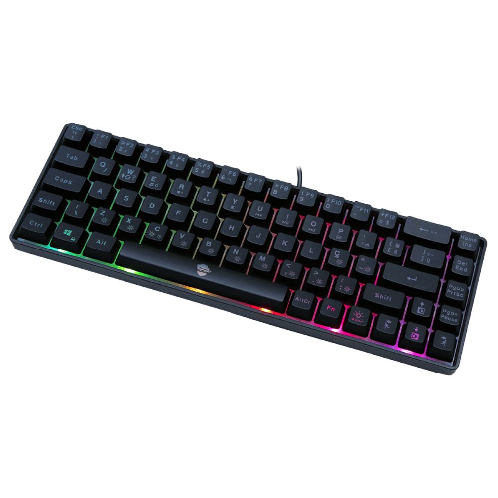 Teclado Gamer Ninja Black Noir, RGB, Switch Membrana, ABNT2, Black, TC-GN-BKNR - SobralTech