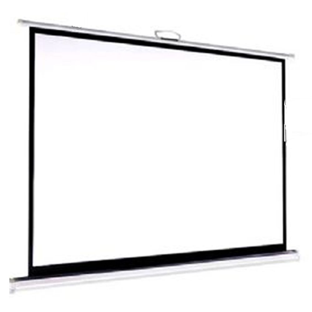 Tela de Projeção Retrátil Manual Com Suporte Metálico, 100 Polegadas 4: ...
