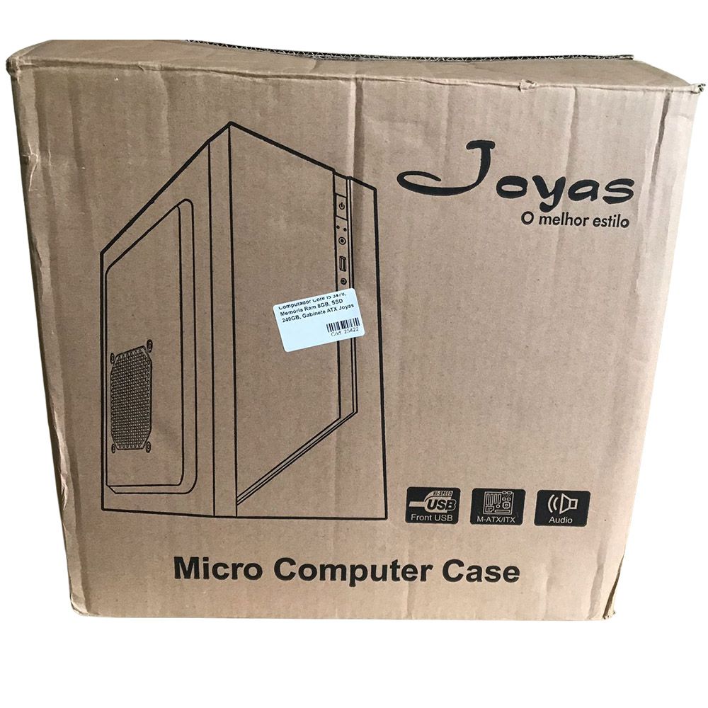Computador Core I5 3470, Memória Ram 8GB, SSD 240GB, Gabinete ATX Joyas - SobralTech