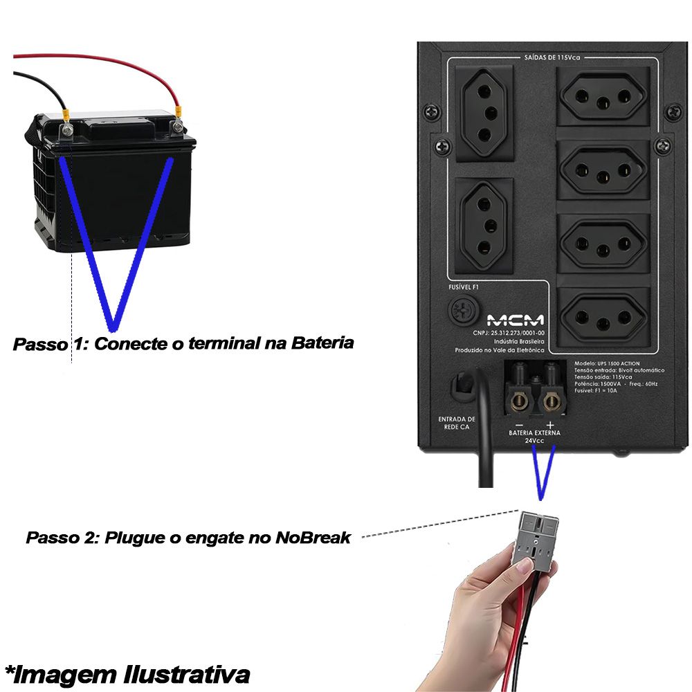 Nobreak MCM 1500VA UPS1500 ACTION FIT 3.1, 6 Tomadas, Trivolt/ 115V ... Nobreak MCM 1500VA UPS1500 ACTION FIT 3.1, 6 Tomadas, Trivolt/ 115V ...