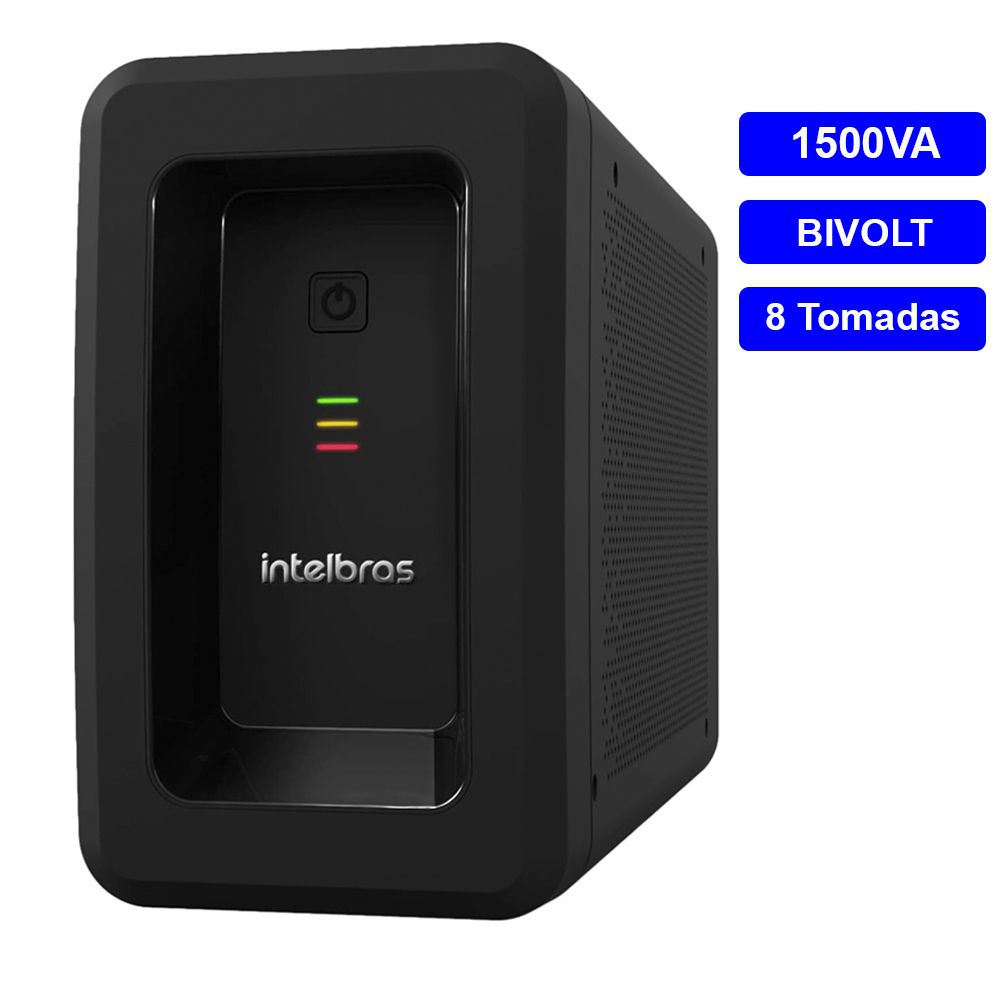 Nobreak Interativo Intelbras ATTIV 1500VA, Bivolt, Semi Senoidal, Com 8 Tomadas de Saída 115V ...