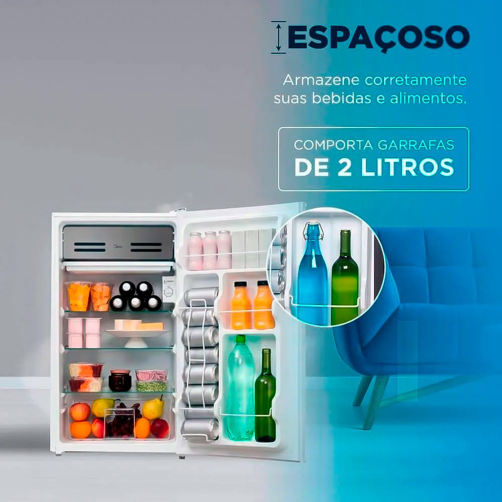 Frigobar 93L MRC10B2 Midea Branco 220v - SobralTech