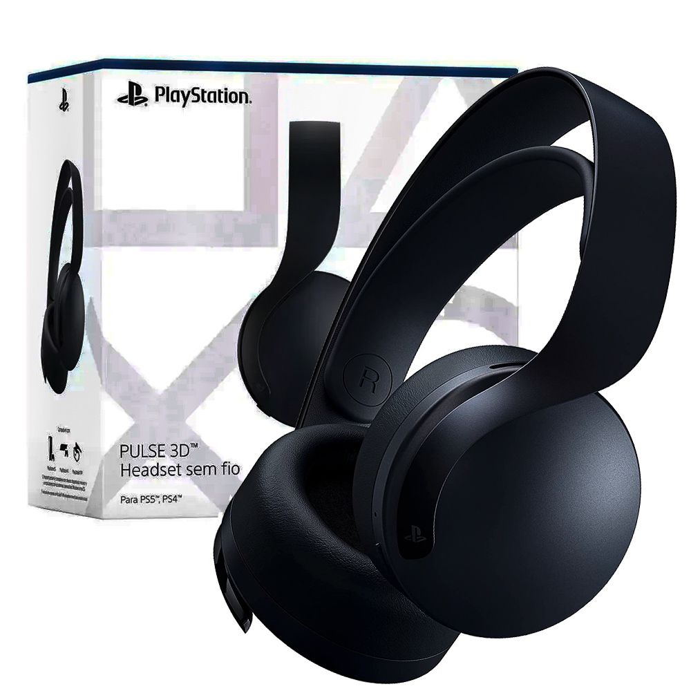Headset Sem Fio Sony Pulse 3d Adaptador Sem Fio Usb Ps4 E Ps5