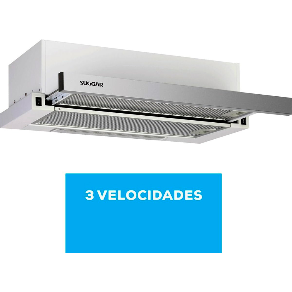 Depurador de Ar Suggar Slim de Embutir 80Cm Inox 220V DE82IX - SobralTech