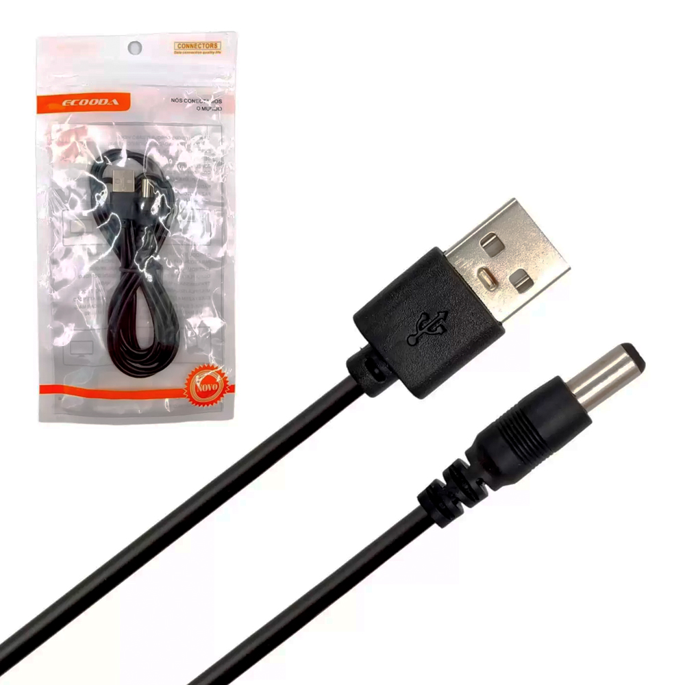 Cabo Plug P4 x USB 1,5 Metros EX 1846 - Ecooda - SobralTech