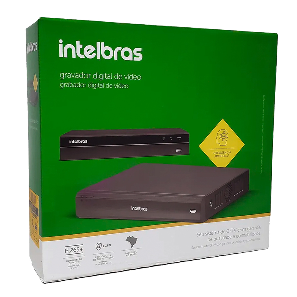 DVR Gravador de Vídeo inteligente Com 4 Canais Intelbras MHDX 1204 Com ...