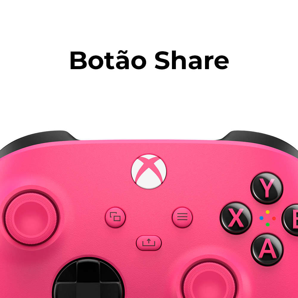 Controle Joypad Xbox Series X/S Wireless com Bluetooth Deep Pink Rosa ...