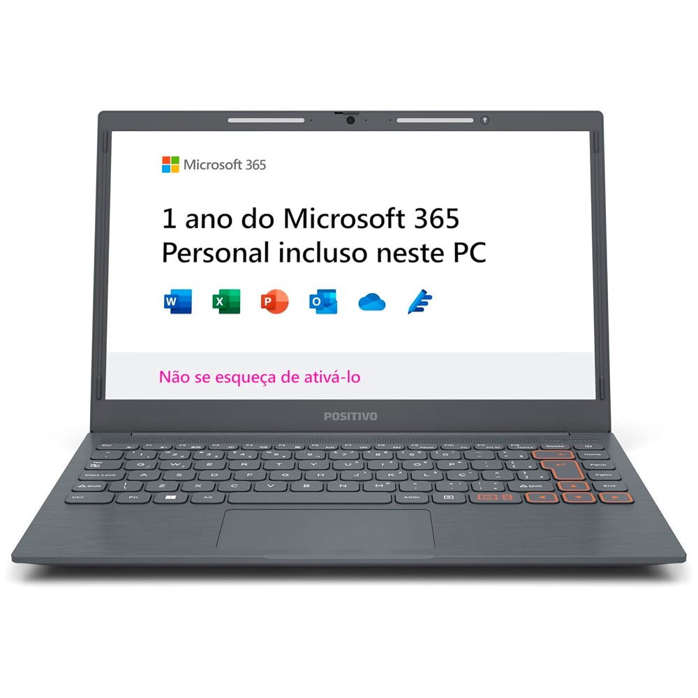 Notebook Positivo Vision C14 Celeron 4GB 128GB eMMC, Wind 11, Lumina Bar, Tela 14" HD ...