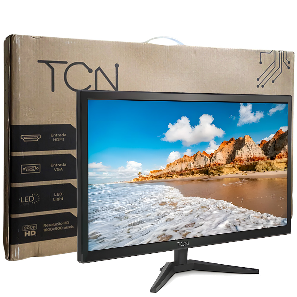 Monitor LED 20 Polegadas, Office Goldentec, TCN Flat FHD, 5ms, 60Hz ...