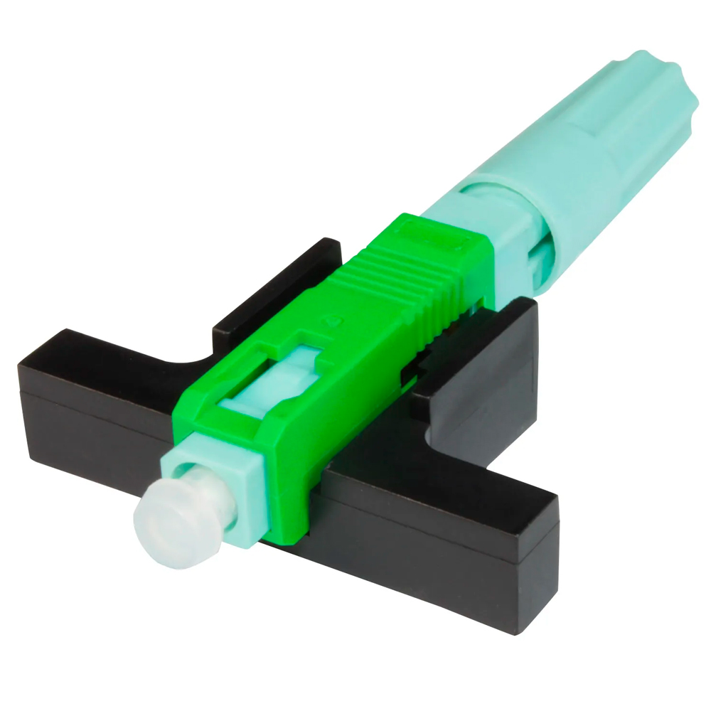 Conector de Campo Para Fibra Óptica, Tipo Fast, Rosca, SC/APC, Verde - SobralTech