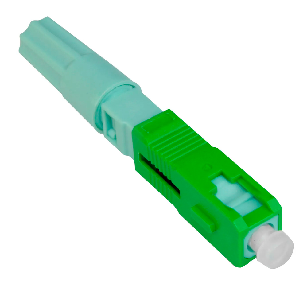 Conector de Campo Para Fibra Óptica, Tipo Fast, Rosca, SC/APC, Verde - SobralTech