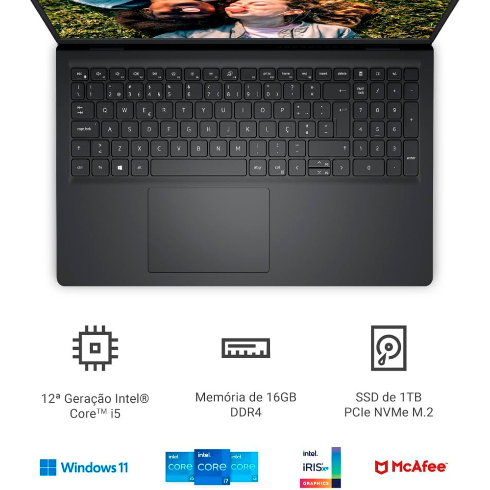Notebook Dell Inspiron 15 Intel Core i5-1235U, RAM 16GB, SSD 1TB, Tela 15.6" FHD, Windows 11 ...