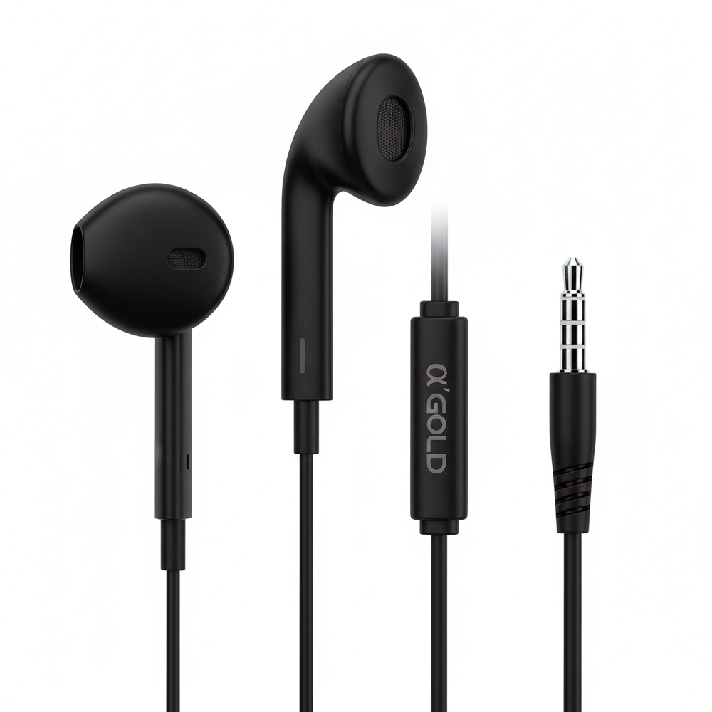 Fone De Ouvido Stereo, com Microfone, Super & Deep Bass, Fio 1.2 Metros, A'Gold, FN-A07 - Preto ...