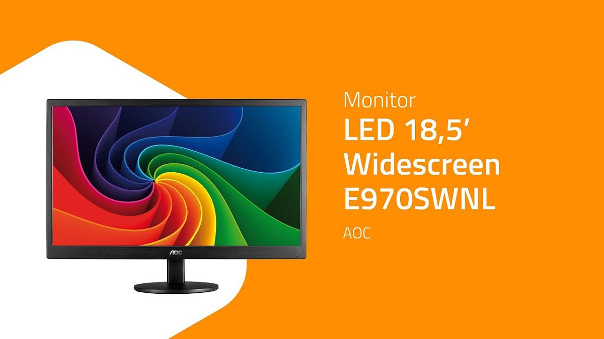 Monitor Led 15,6" Polegadas AOC E1670SWu Widescreen Preto - SobralTech