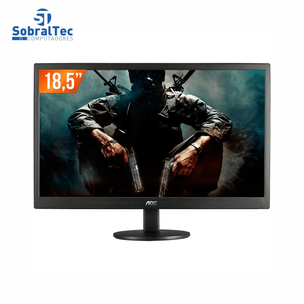 Monitor Led 18.5 Polegadas Aoc E970SwnL Widescreen Vga Preto Vitrine Sem a Caixa - SobralTech
