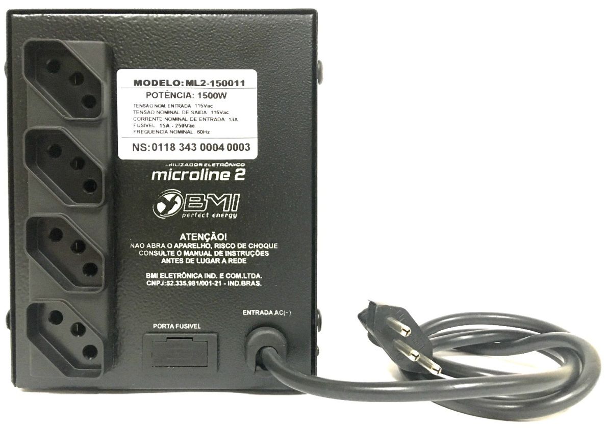 Estabilizador Profissional Microline 2 1500va W 110v Bmi - SobralTech