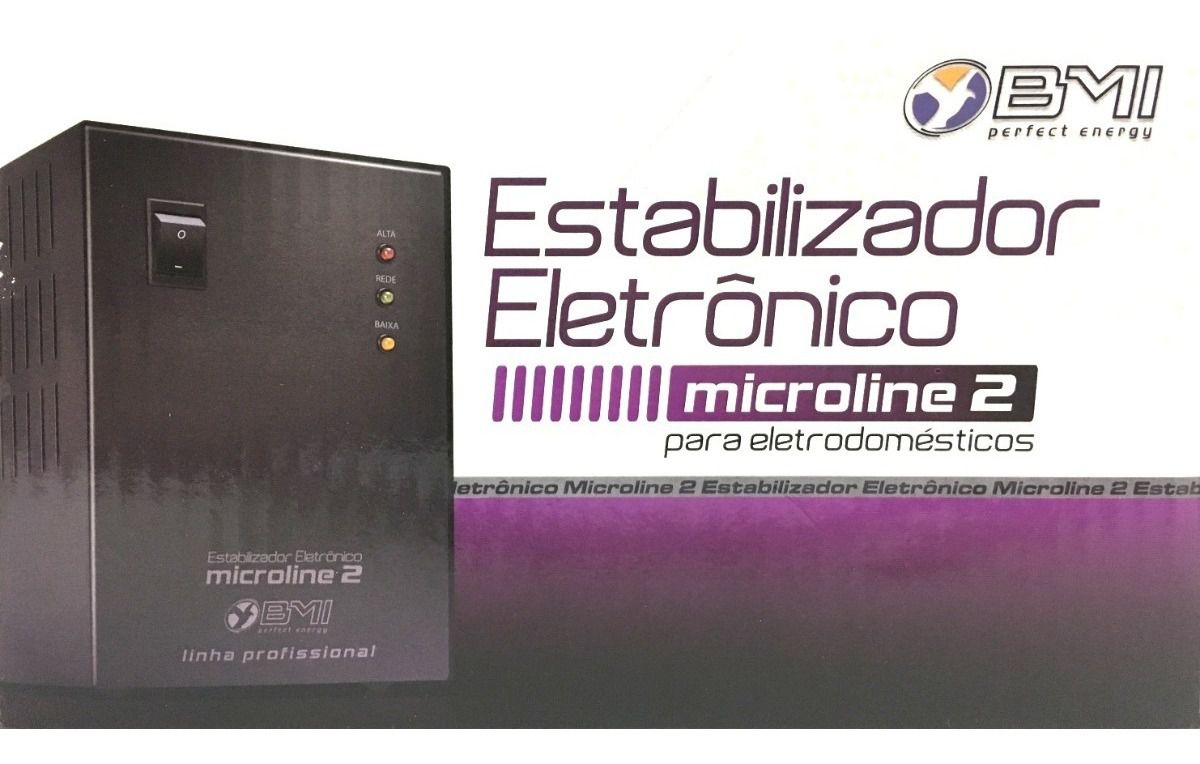 Estabilizador Profissional Microline 2 1500va W 110v Bmi - SobralTech