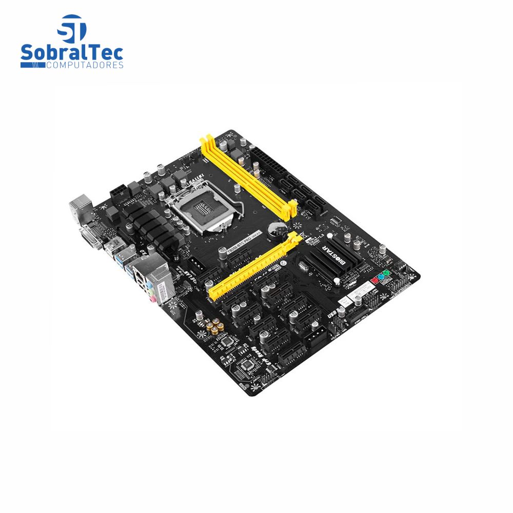 Placa Mãe 1151 B250 BIOSTAR TB250 BTC+ 2XDDR4 2400 - SobralTech Placa Mãe 1151 B250 BIOSTAR TB250 BTC+ 2XDDR4 2400 - SobralTech