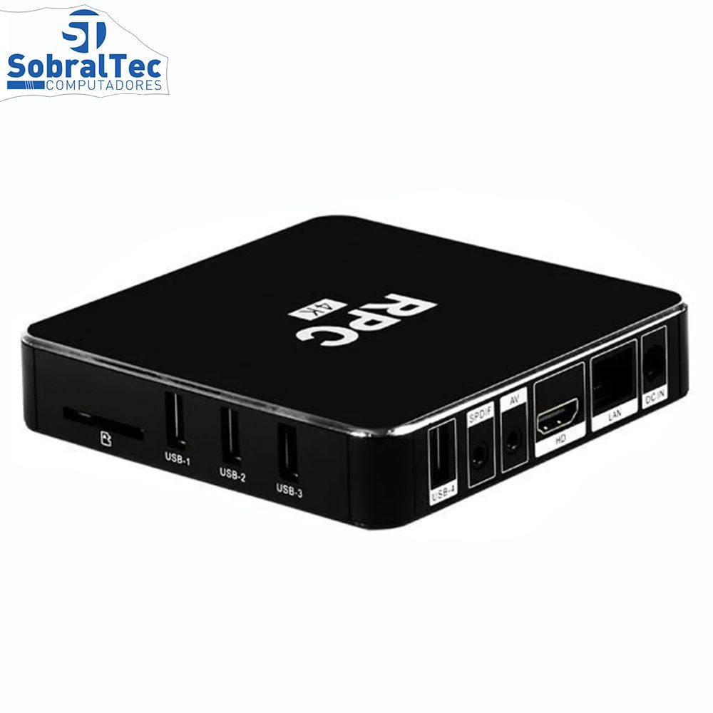 TV Box RPC 8K 32GB / Memória RAM 4GB / Android 9.0 - Preto - SobralTech