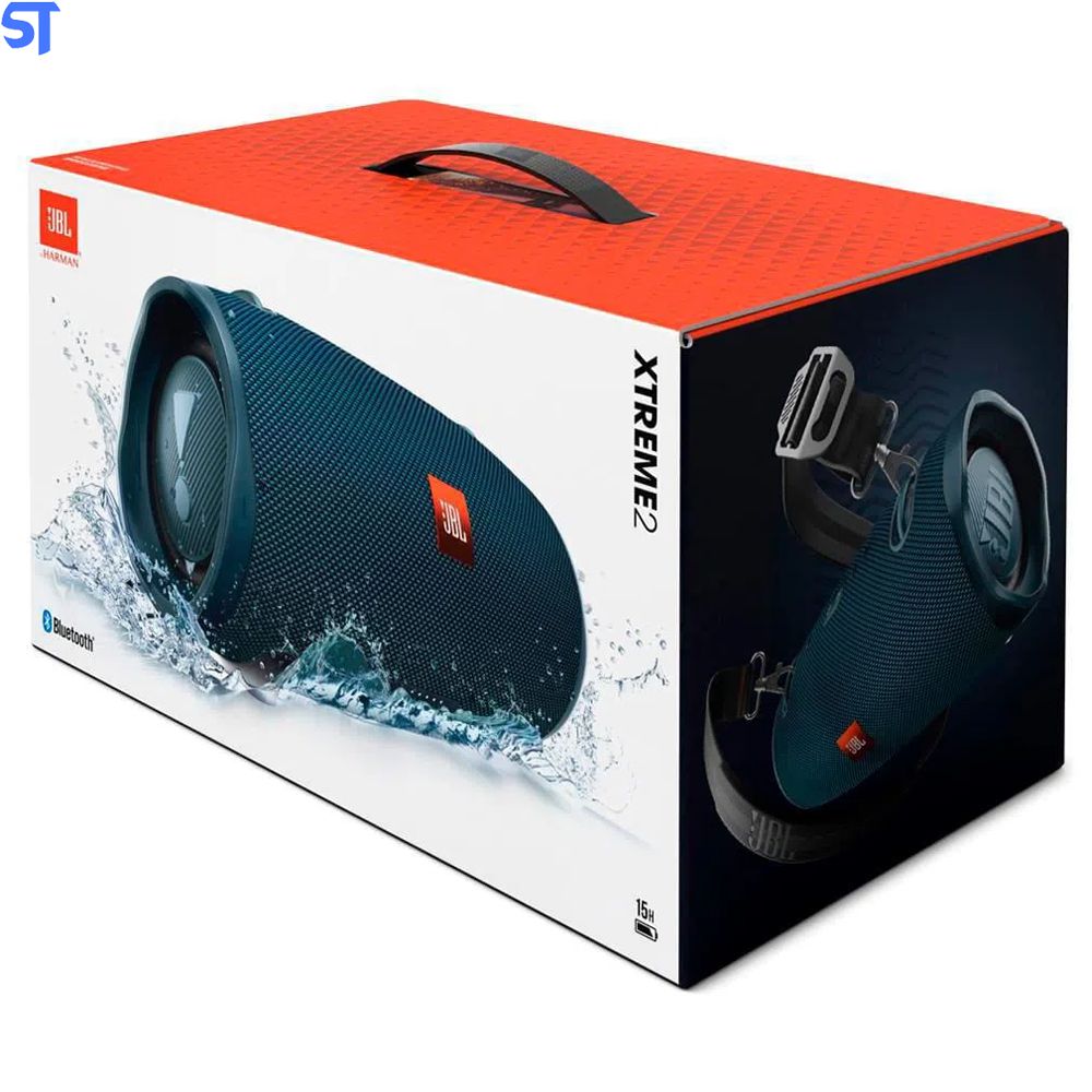 Caixa de Som Bluetooth JBL Xtreme 2 à Prova dÁgua - Portátil 40W- Azul - SobralTech