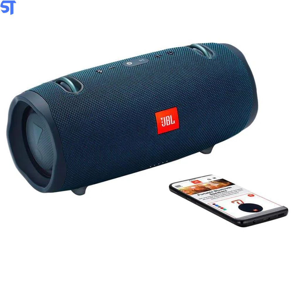Caixa de Som Bluetooth JBL Xtreme 2 à Prova dÁgua - Portátil 40W- Azul - SobralTech