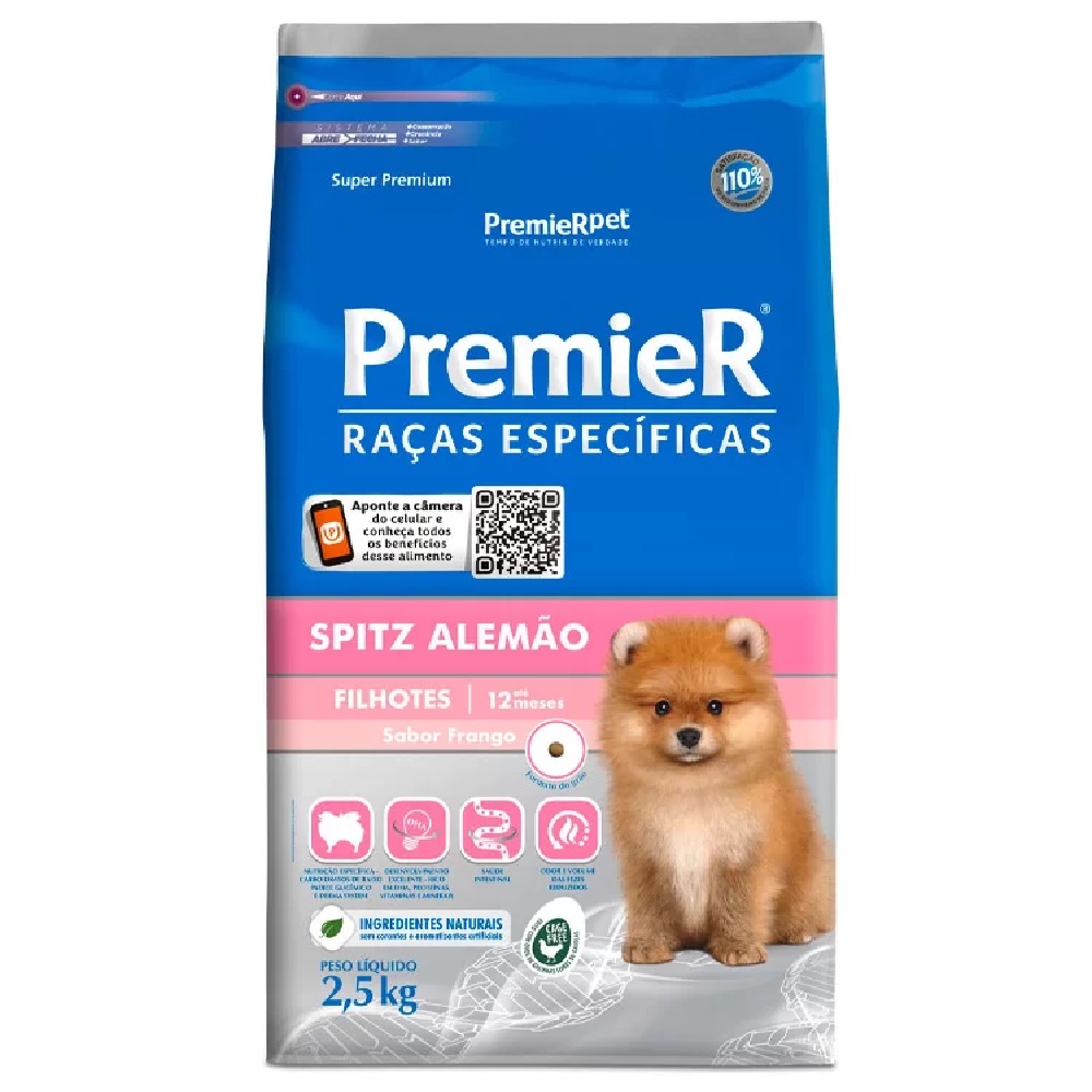 Ração Premier Raças Específicas Spitz Alemão Filhotes Sabor Frango ...