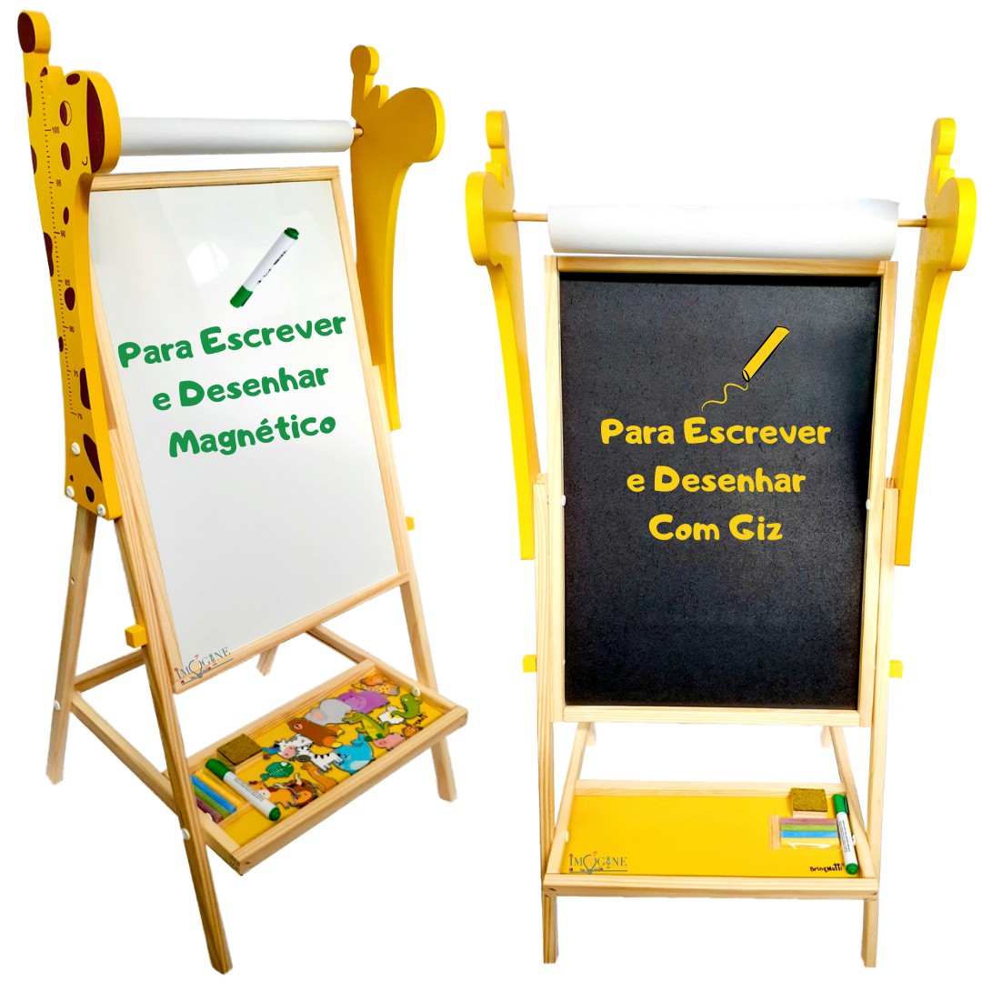 Lousa Infantil Magnética Educativos Régua Crescimento Girafa - Imagine ...