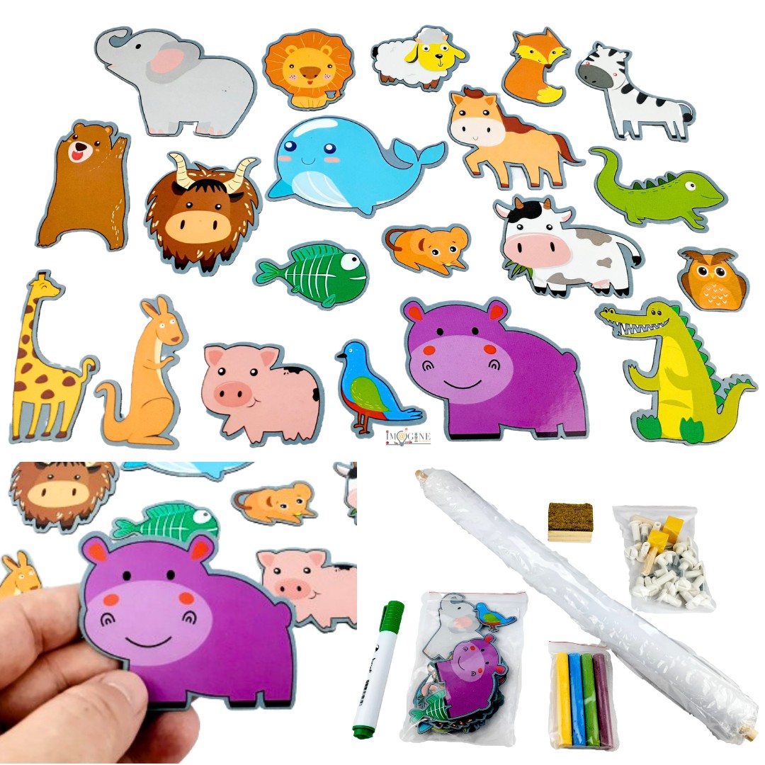 Lousa Infantil Magnética Educativos Régua Crescimento Girafa - Imagine ...