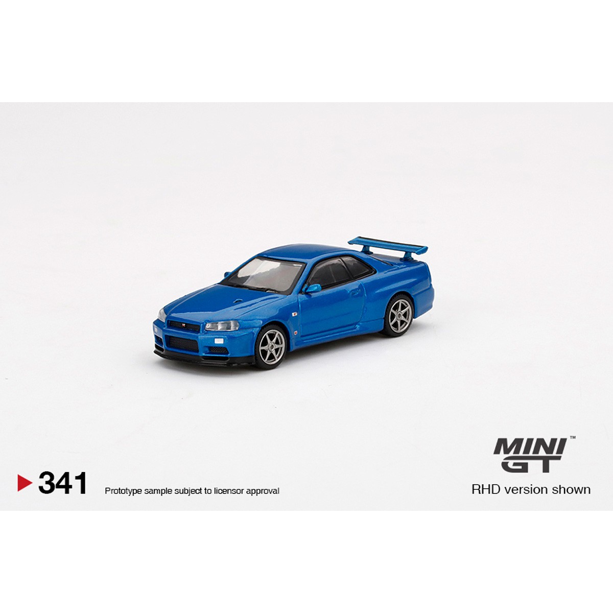 Miniatura Mini GT 1:64 Nissan Skyline GT-R R34 (Box - Versão asiática) - Counting Minis