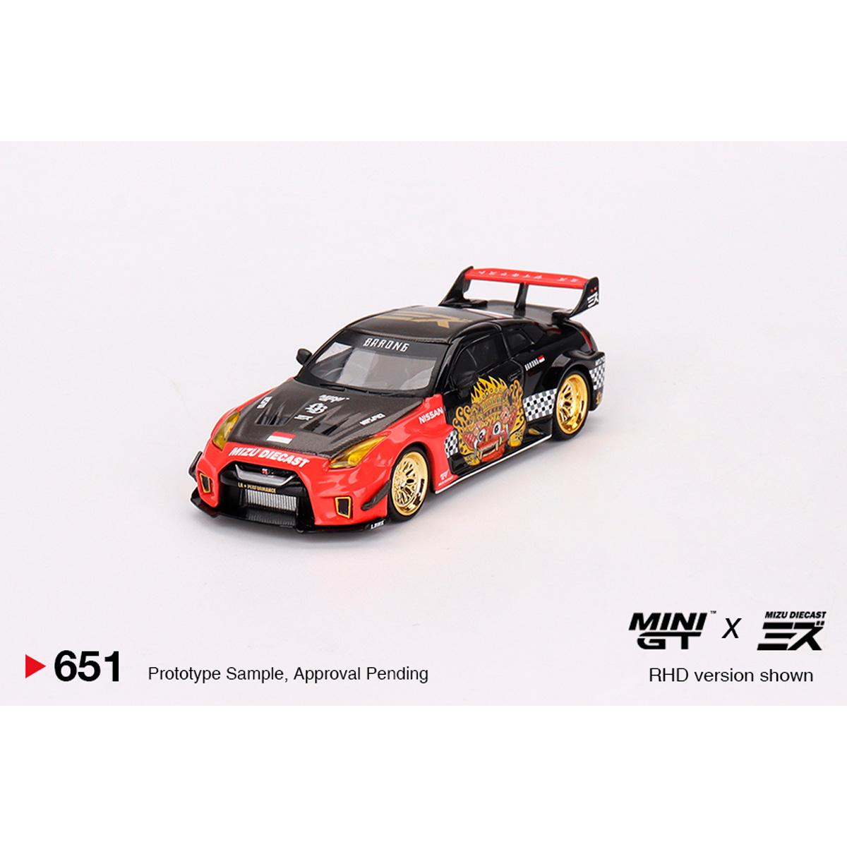 (Caixa Aberta) Miniatura Mini GT 1:64 Nissan GT-R R35 "BARONG" #651 ...