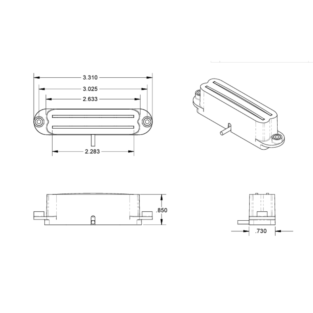 Captador Seymour Duncan (Trio) Hot Rails Strat Set, Preto - Seymour ...