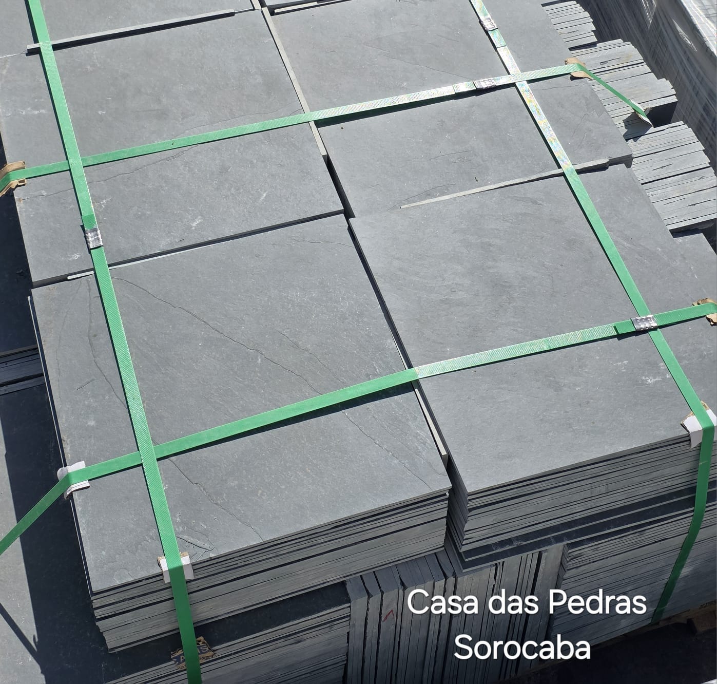 Ardósia Black 40x40 cm R$75,00m² - Casa das Pedras Decorativas