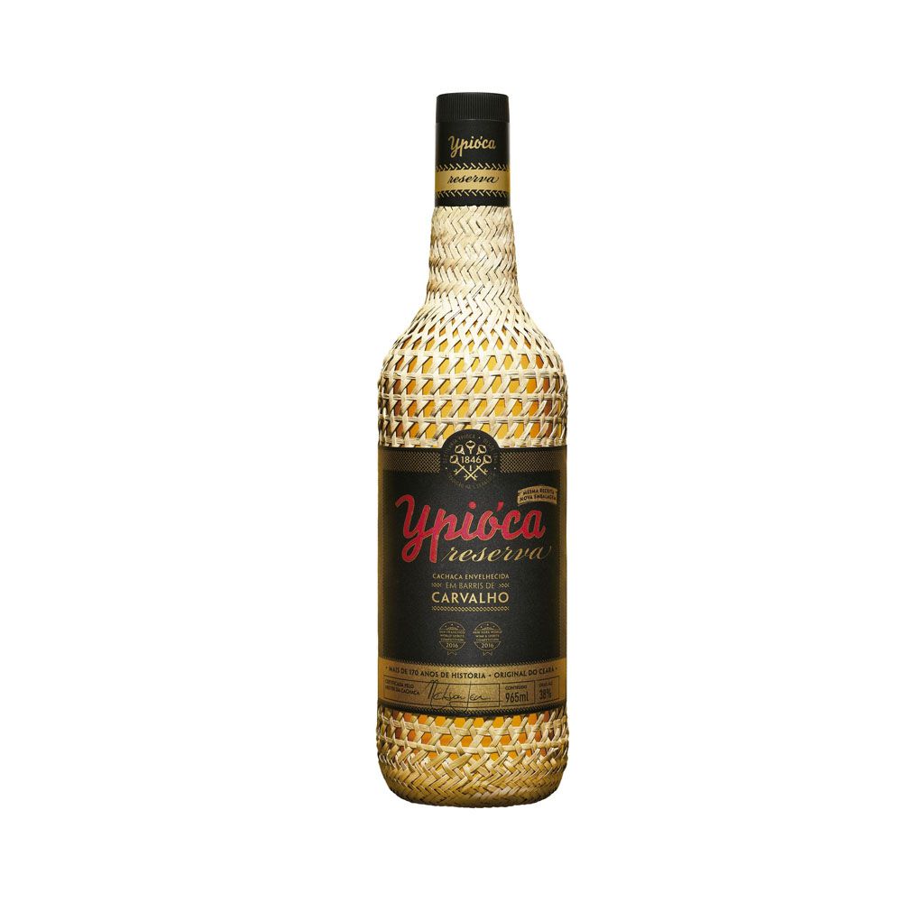 Cachaça Ypióca Ouro Empalhada 960ml - Família Scopel Delivery