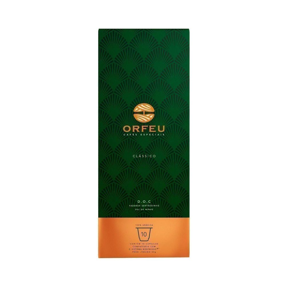 Cafe Orfeu Clássico 10 Capsulas 50g - Família Scopel Delivery