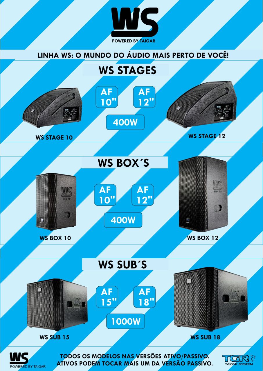 Caixas Acústicas Taigar System - LS AUDIO PRO Mesa de Som Soundcraft ...