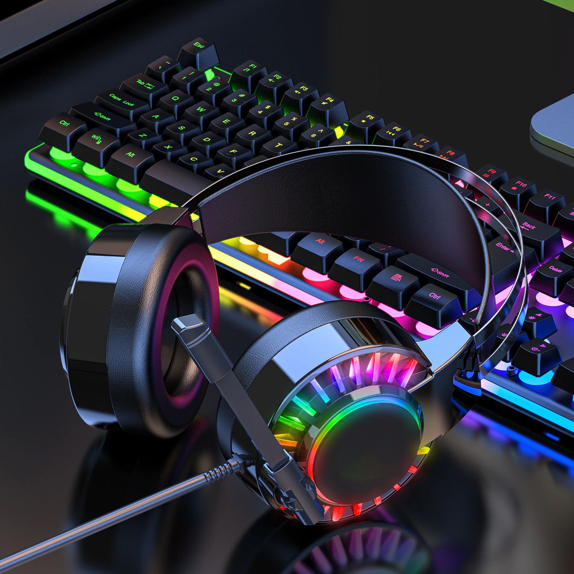 Fone Gamer Headset com Fio Led Rgb Ultra - YDTECH