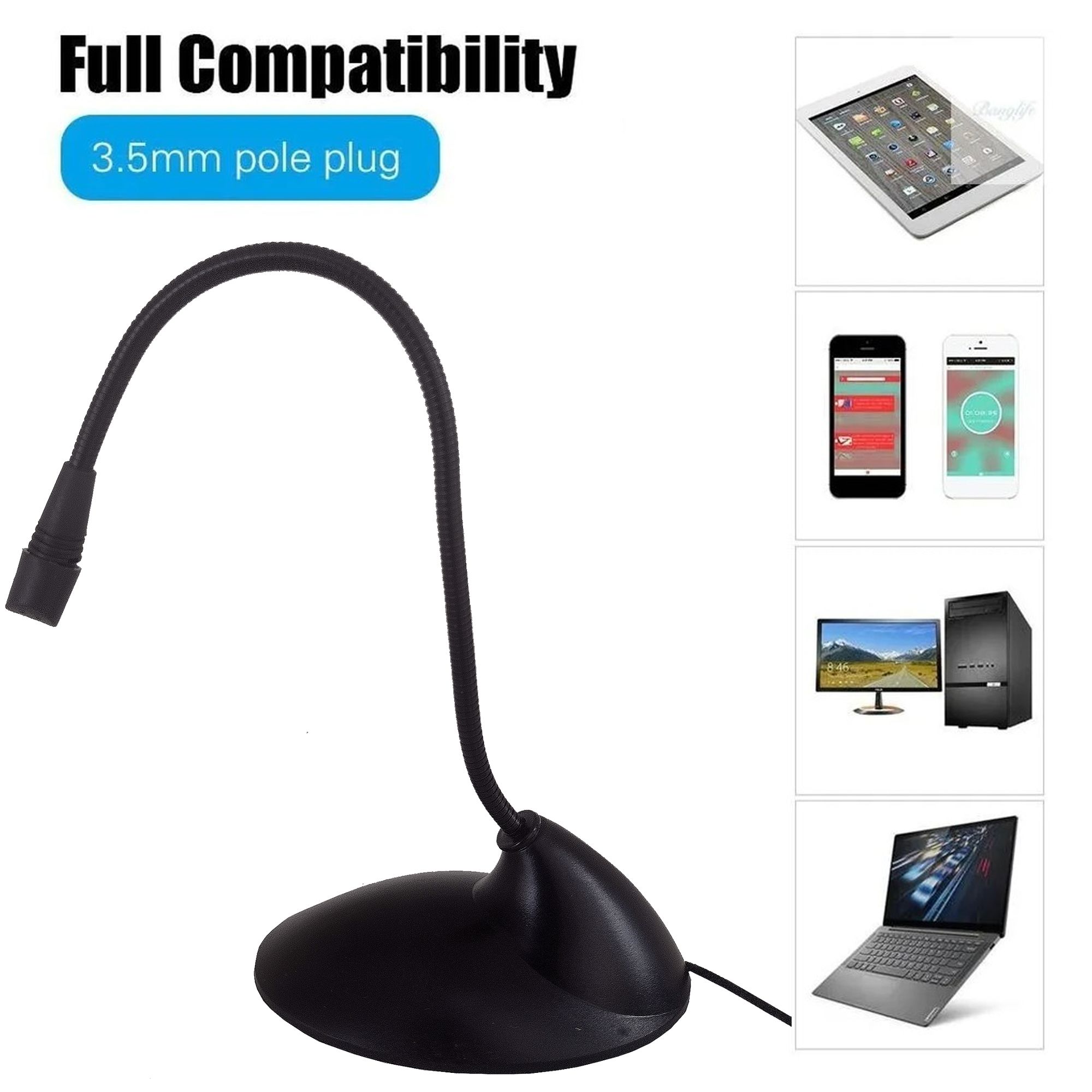 Microfone para Computador Plugue P2 Notebook Tablet Omnidirecional - YDTECH