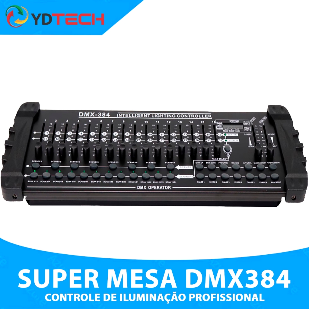 Mesa Dmx 32 Canais 384b Profissional YDTECH - 82624 - YDTECH