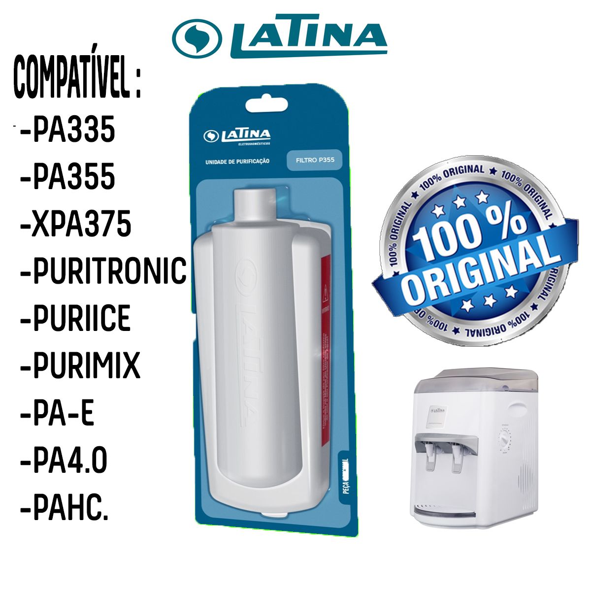 Refil Filtro Para Purificador De Água Latina P355 - Original - Redmag ...