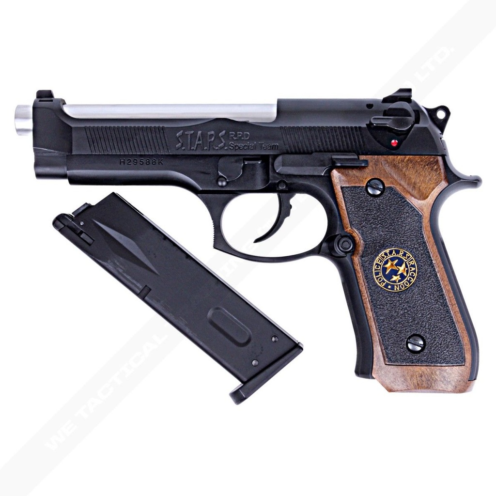 Pistola Airsoft M92 WE BioHazard Black GBB 6mm - Full Metal - E&G ...