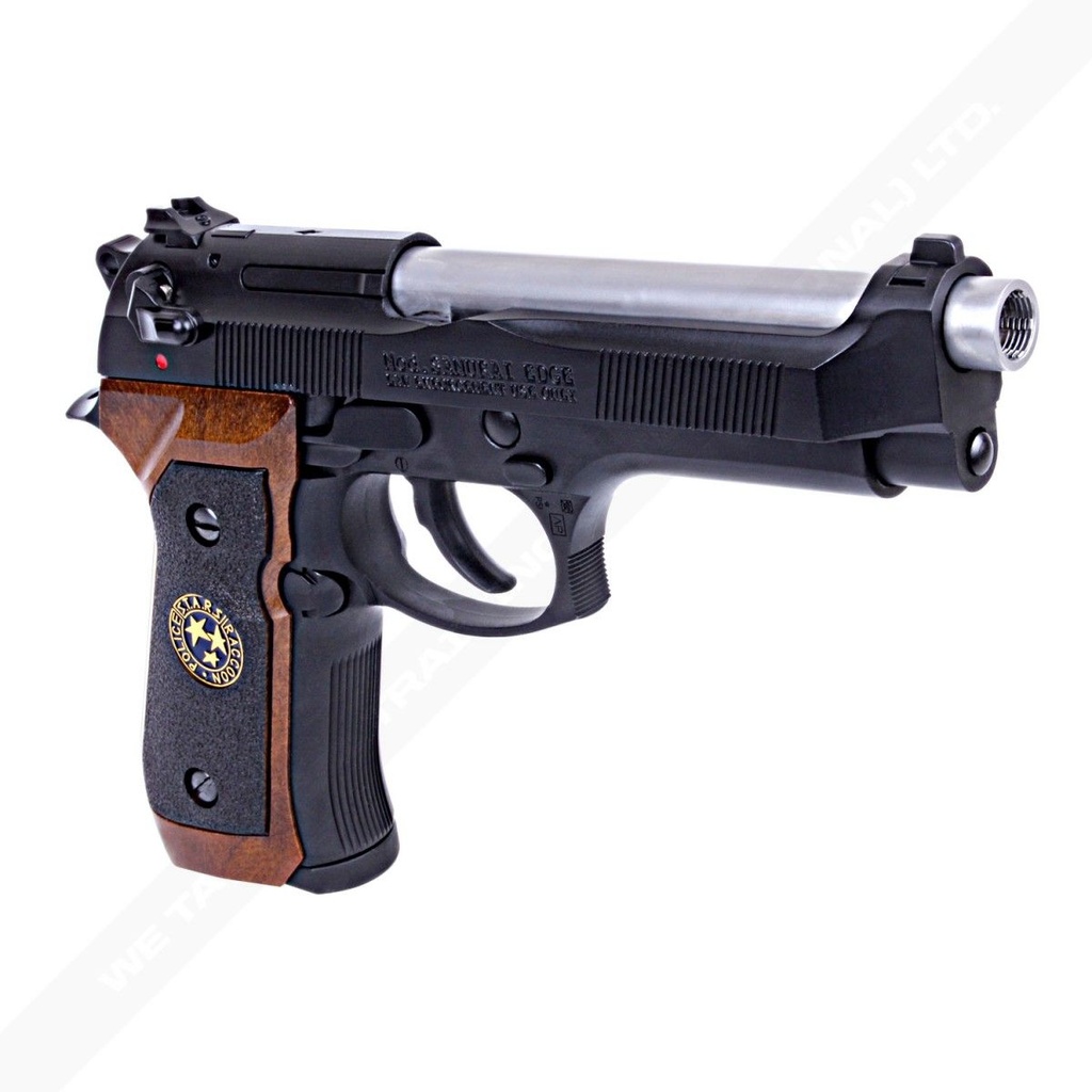 Pistola Airsoft M92 WE BioHazard Black GBB 6mm - Full Metal - E&G ...