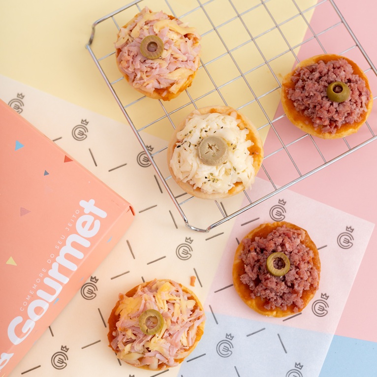 Mini Pizza de Muçarela Congelada - Caixa com 12 ou 24 Unidades - Caixa ...
