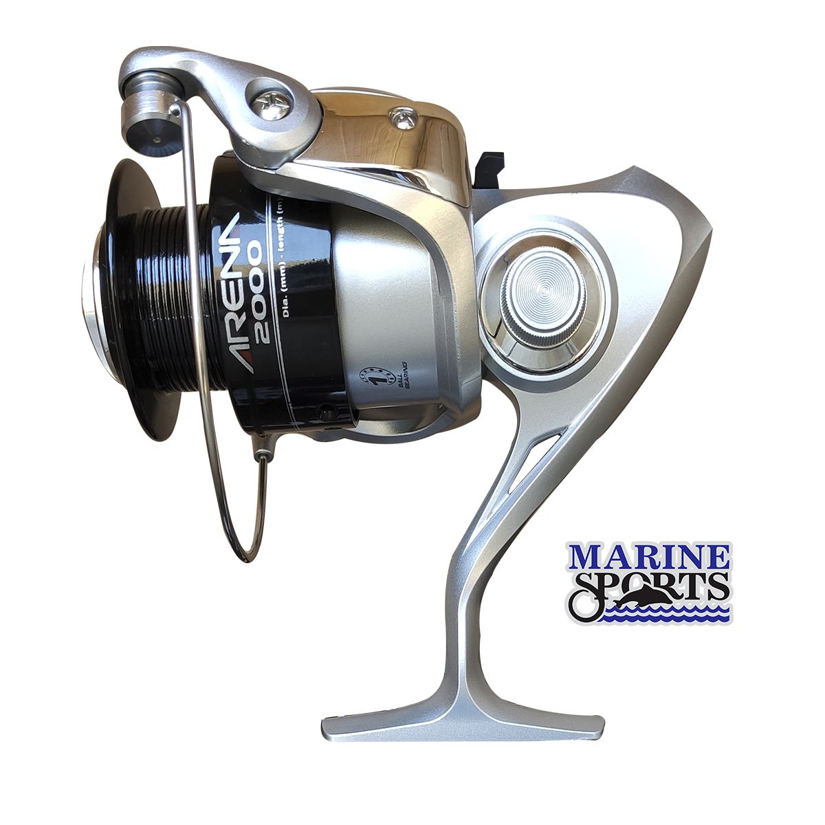 Molinete Arena 2000 Marine Sports 1 Rolamentos 4,5kg Drag - Docarmo Pesca